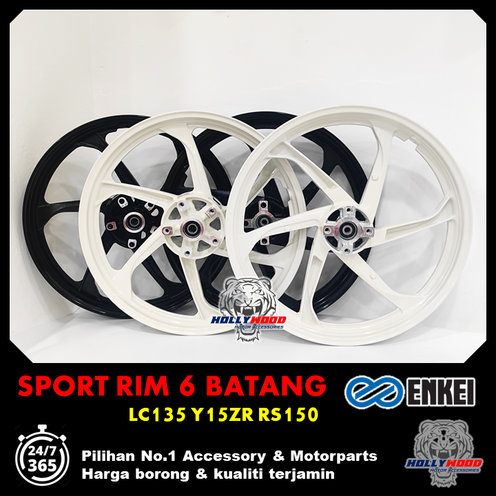 SPORT RIM ORIGINAL 6 BATANG ENKEI SPORT RIM YAMAHA LC135 5S Y125Z Y15 ...
