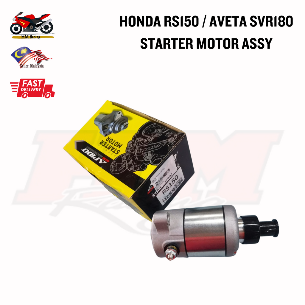 HONDA RS150 RS 150 - STARTER MOTOR ASSY - RS150 = AVETA SVR 180 SVR180 ...