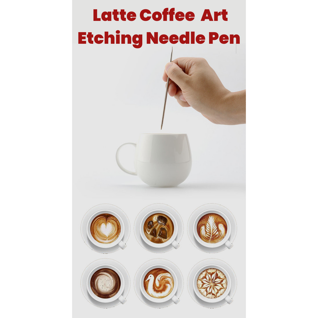 Stainless Steel Latte Coffee Art Etching Needle Pen Espresso Barista ...