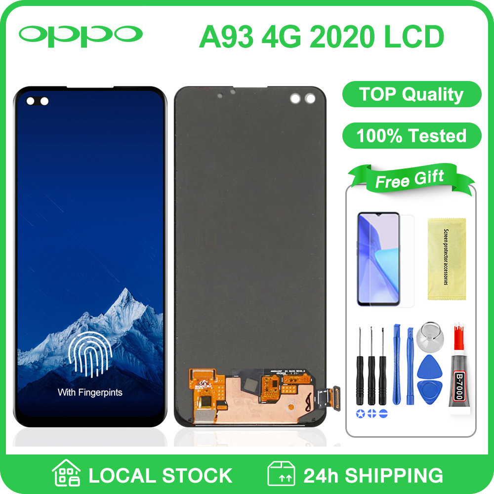 TFT LCD With Frame For Oppo A93 4G CPH2121 LCD Display Replacement Touch Screen Digitizer ...
