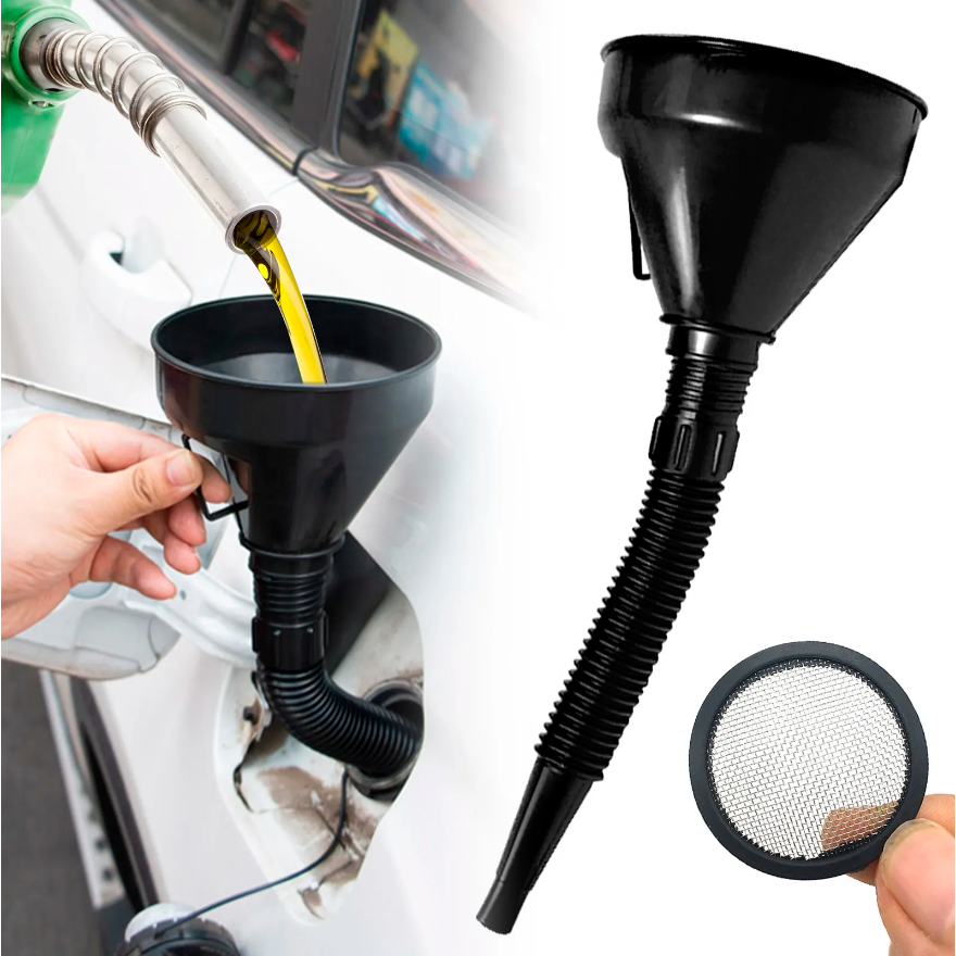 Refueling Funnel Filter Petrol Refill Holder Car Fuel Engine Tangki ...