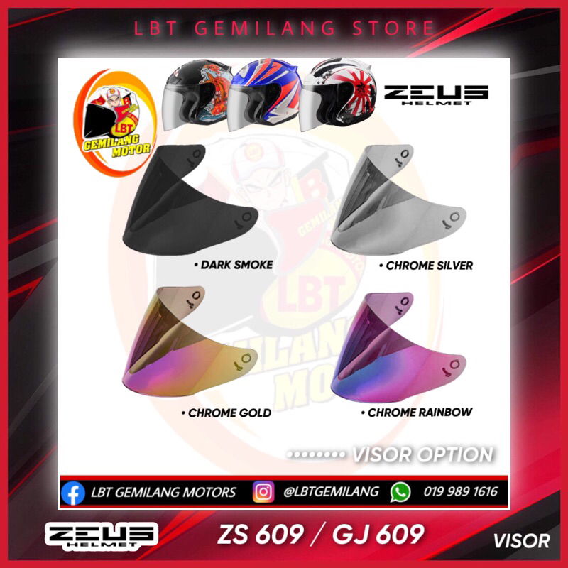 ZEUS HELMET ORIGINAL VISOR [GJ-609] | Shopee Malaysia