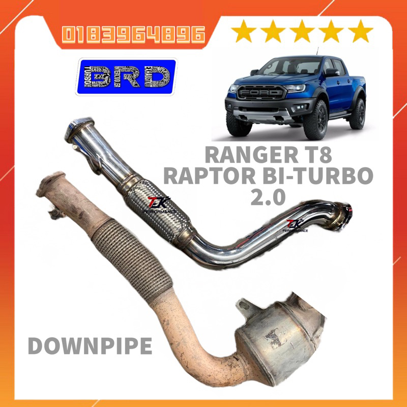 ORIGINAL BRD DOWN PIPE BRD DOWNPIPE SUITABLE RANGER T8 RAPTOR BI TURBO ...