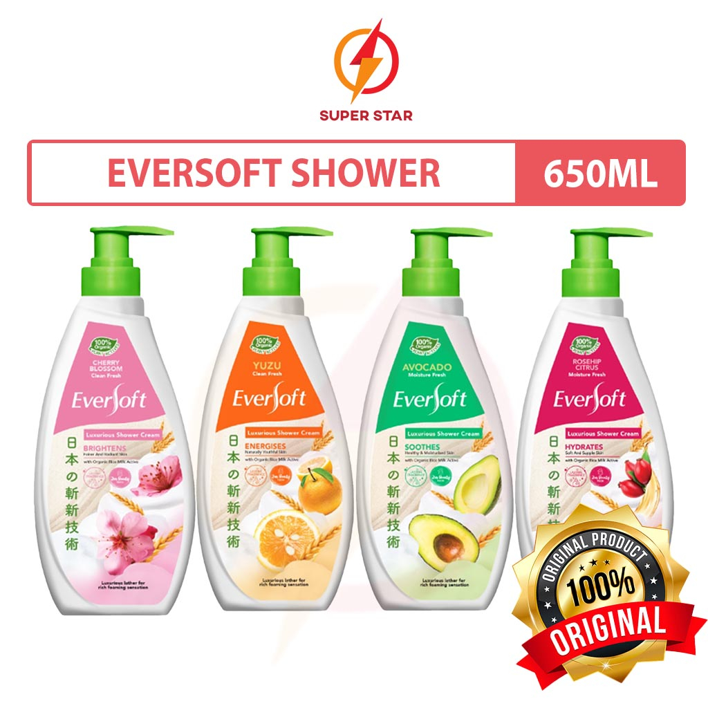 Eversoft Shower 650g (Yuzu / Cherry Blossom / Rosehip Citrus / Avocado ...