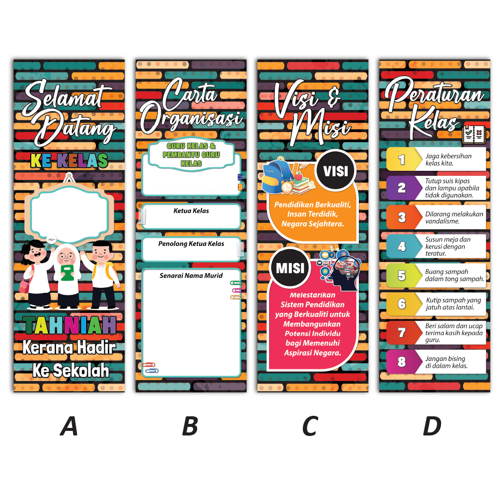 [DESIGN SAHAJA] BANNER PINTU KELAS | Shopee Malaysia