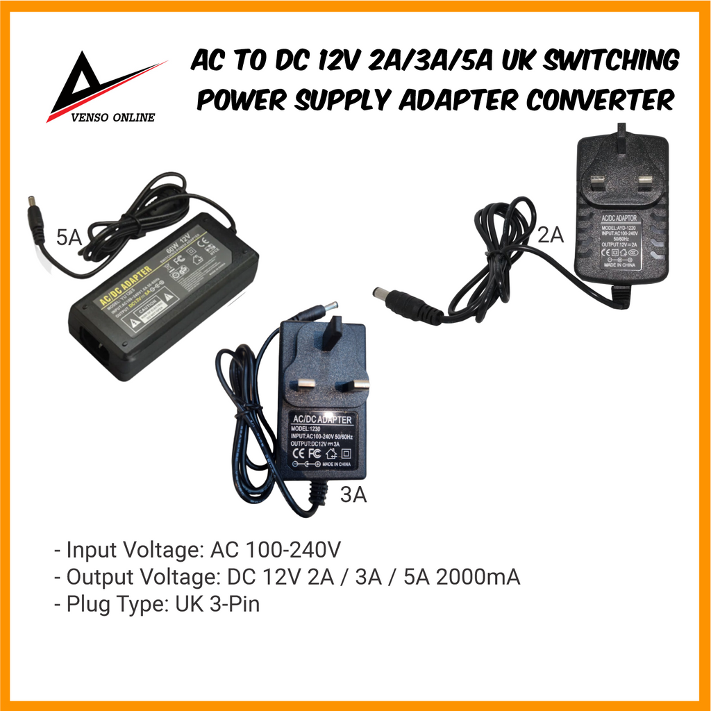 AC/DC 12V 2A/3A/5A Type A Power Adapter | Shopee Malaysia