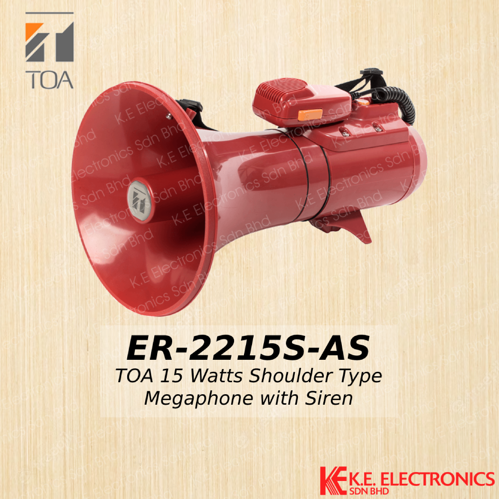 TOA ER-2215S 15 Watts Shoulder Type Megaphone with Siren | Shopee Malaysia