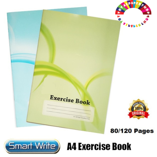 A4 Exercise Book/Buku Latihan Smart Write/Write On/80/120 pages ...