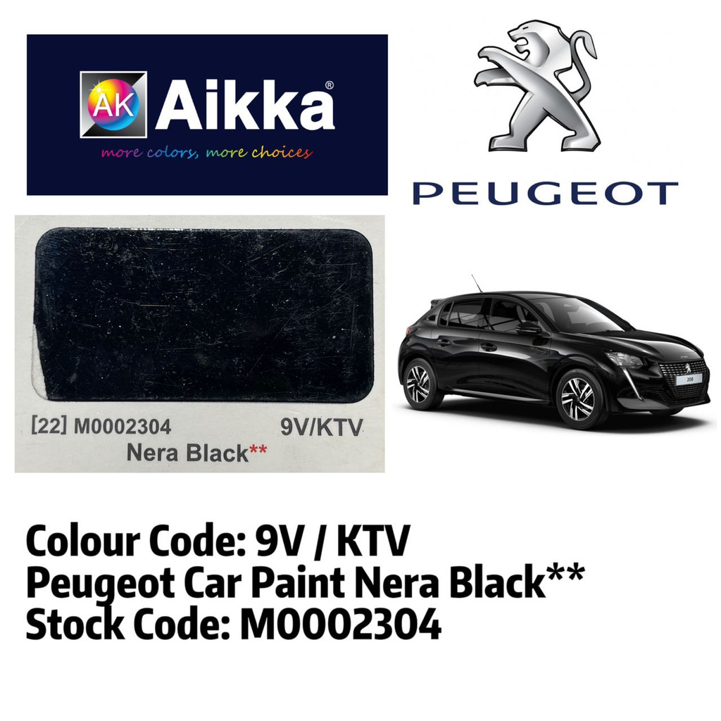AIKKA AUTOMOTIVE PAINT / PEUGEOT 9V , KTV CRYSTAL / NERA BLACK / TOUCH ...