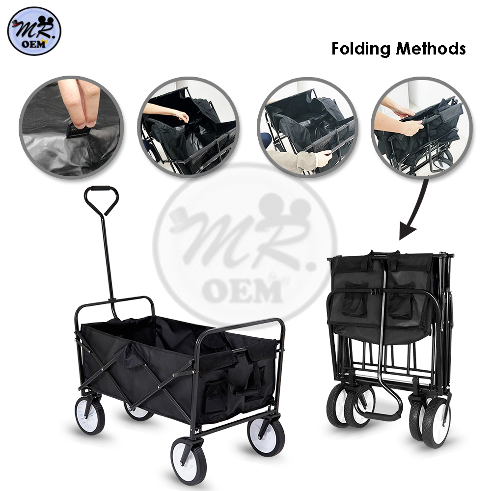 MR OEM Foldable Wagon Trolley with Wheels Waterproof Outdoor Camping ...