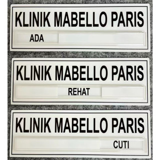 [With Slider] Custom Office Signage Slider Ada Tiada , Door Signage ...