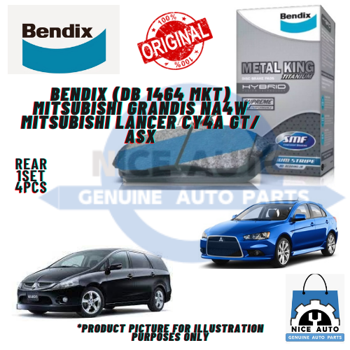 MITSUBISHI GRANDIS NA4W / MITSUBISHI LANCER CY4A GT/ ASX REAR BRAKE PAD ...