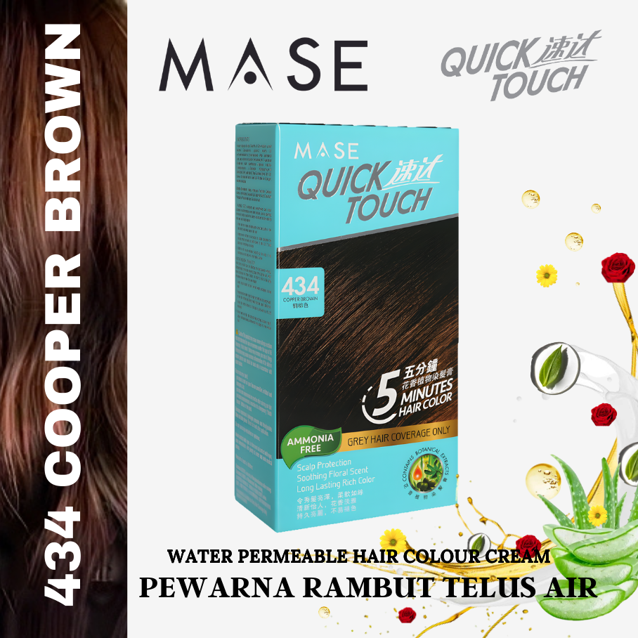 Quick Touch 5 Minutes Hair Color 434 Copper Brown Instant Hair Colour ...
