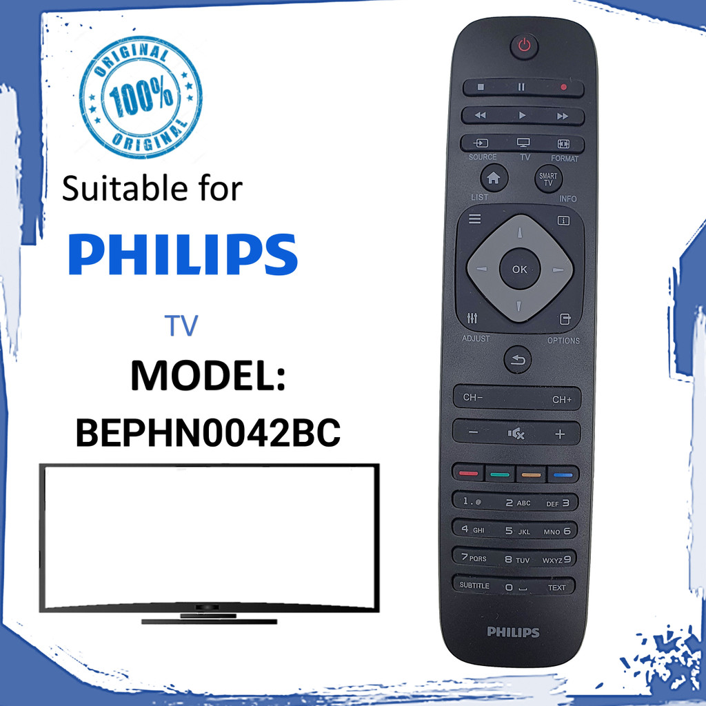 ORIGINAL PHILIPS TV Remote Control MODEL:BEPHN0042BC | Shopee Malaysia