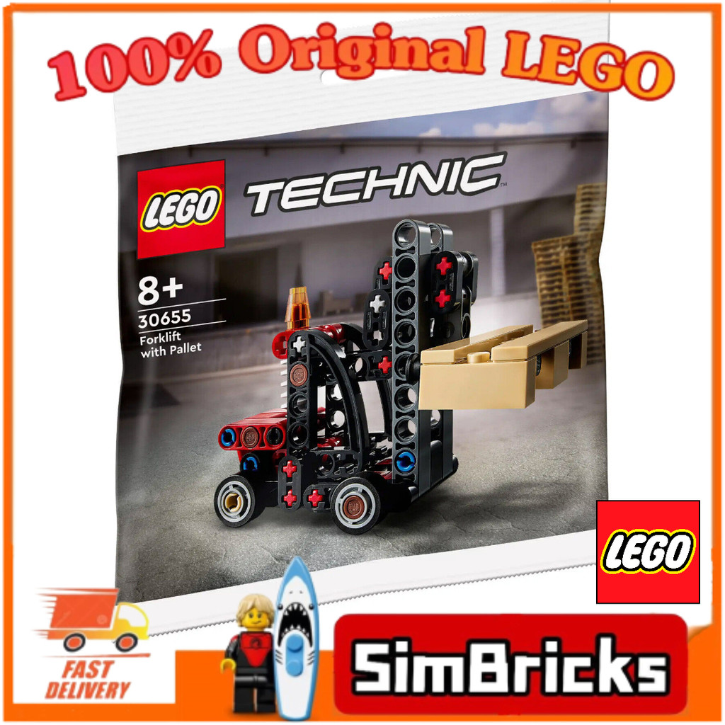 (SimBricks) Lego 30655 Foklift with pallet | Shopee Malaysia