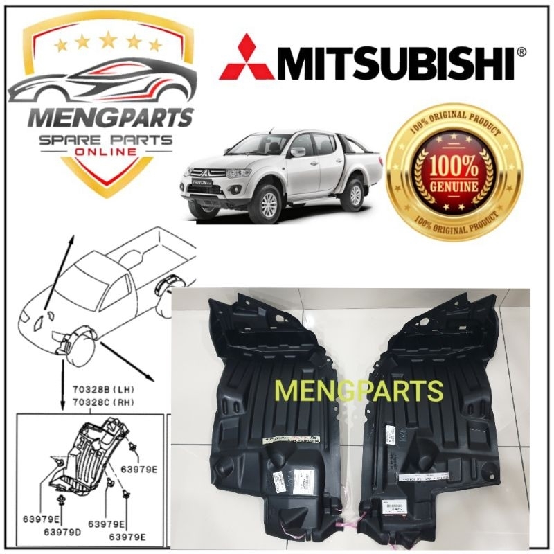 ORIGINAL MITSUBISHI TRITON 4WD 2005Y-2014Y FRONT MUDGUARD LINER ,DAUN ...