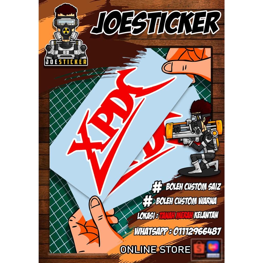 sticker xpdc dengan pelbagai pilihan saiz. sesuai untuk ditampal pada ...