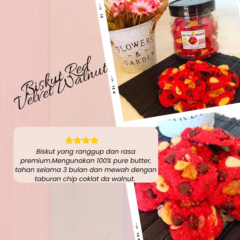 biskut red velvet walnut . | Shopee Malaysia