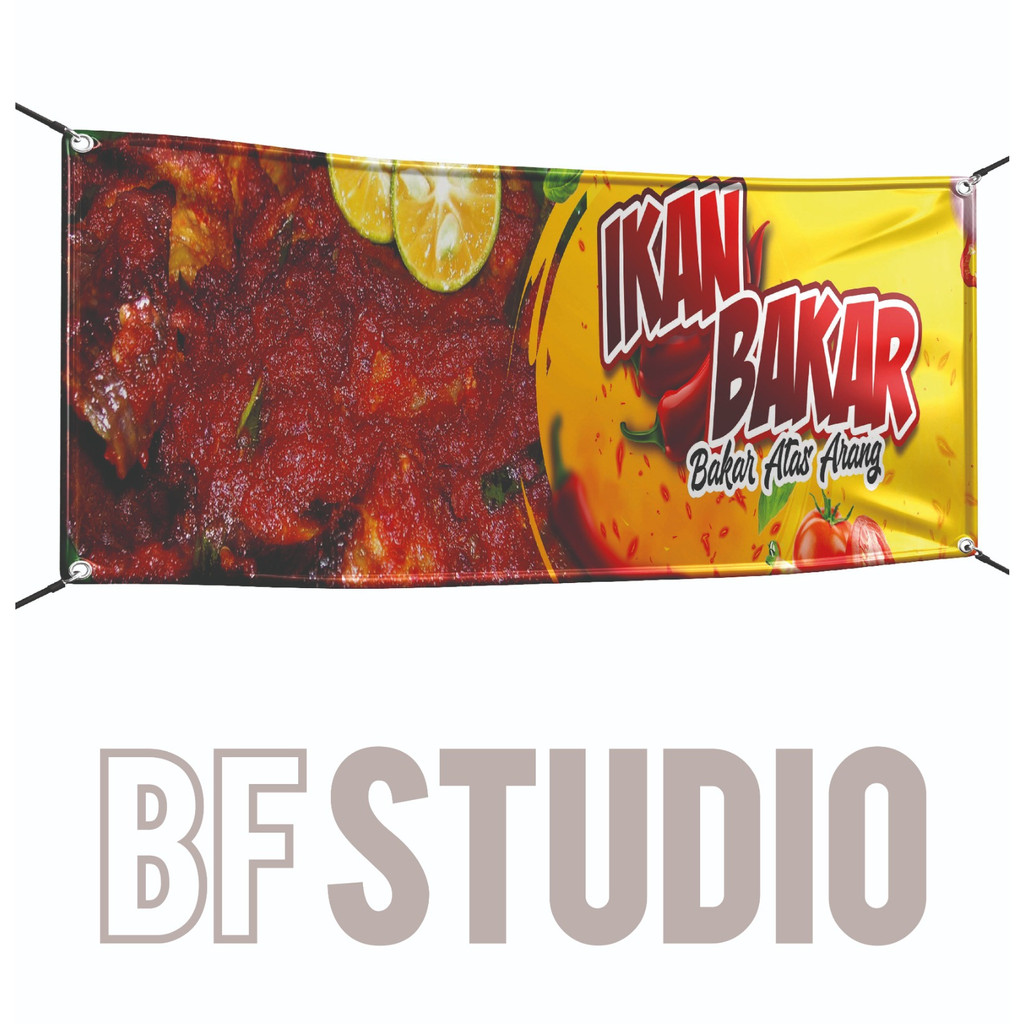 BANNER GERAI / JUALAN IKAN BAKAR/ BANNER IKAN BAKAR FREE DESIGN BOLEH ...