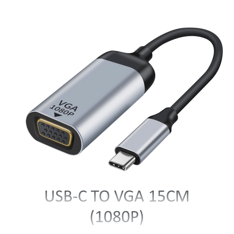 USB C to DisplayPort MiniDP VGA Adapter Portable TypeC 4K Converter ...