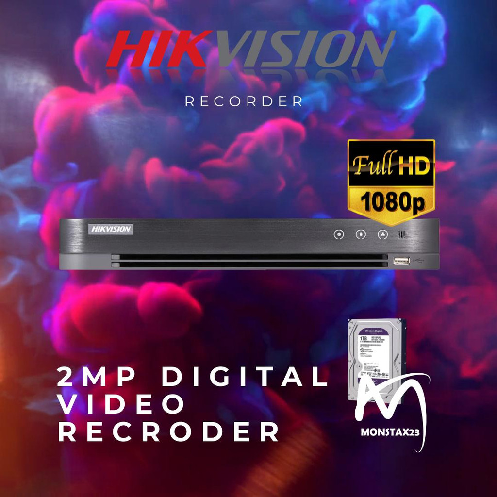 HIKVISION CCTV DVR 2MP-4MP Digital Video Recorder/Decorder + Hardisk DS ...