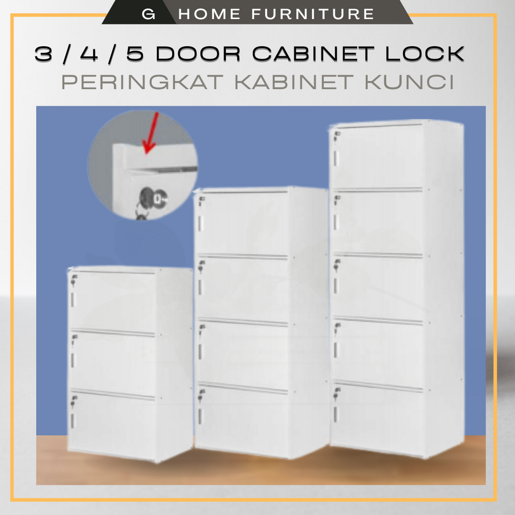 🔥OFFER🔥G HOME 3/4/5 Door Locker Cabinet File Storage Cabinet Door ...