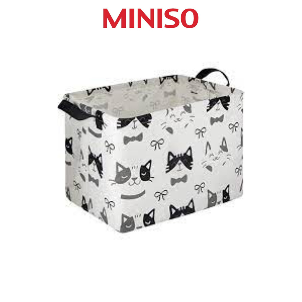 Miniso Cat Series Fabric Storage Bin | Shopee Malaysia