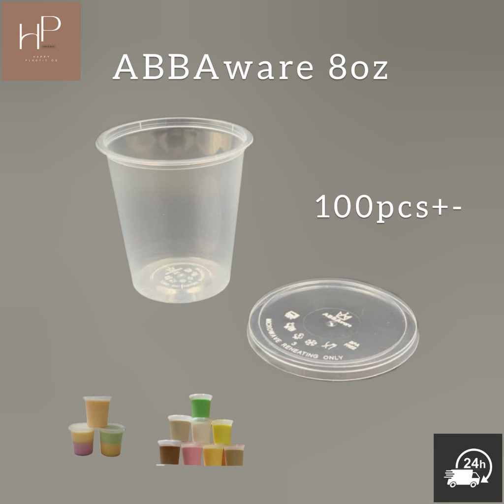 100 pieces+- per packet of (Ready Stock) ABBAware A8 Round Container ...