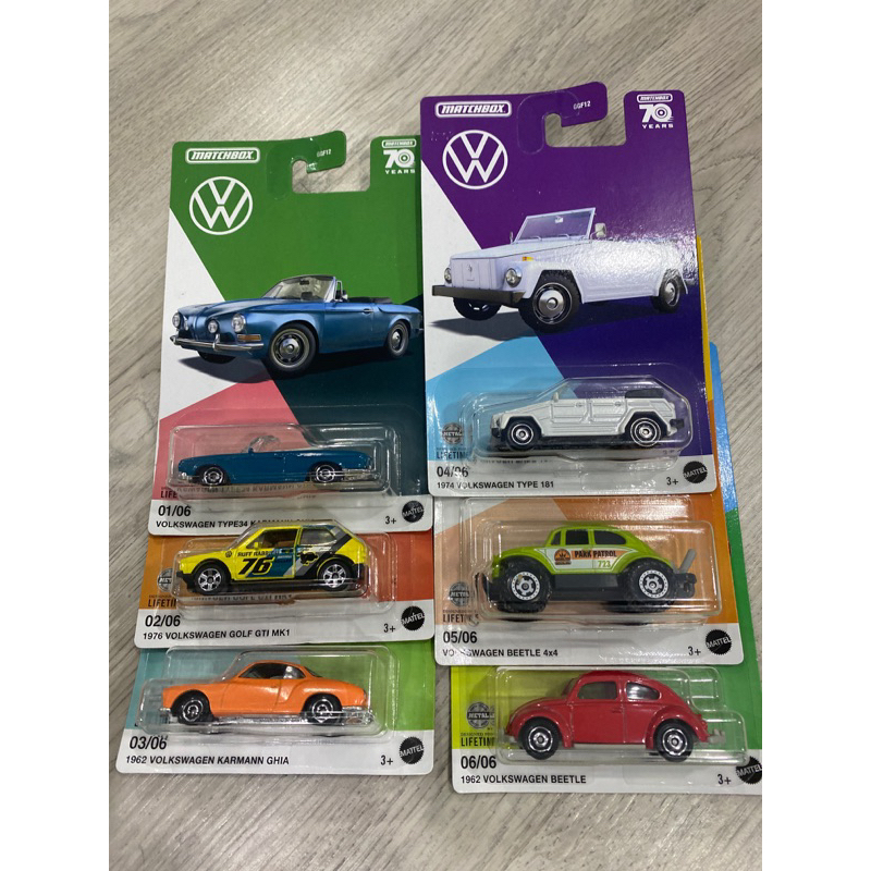 Matchbox Volkswagen Series 2023 GGF12-956U Karman Ghia, Golf GTI MK1 ...