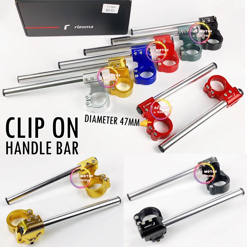 [ CLIP ON HANDLE BAR FULL CNC 47MM DIAMETER FRONT FORK ] YAMAHA MT15 V1 ...