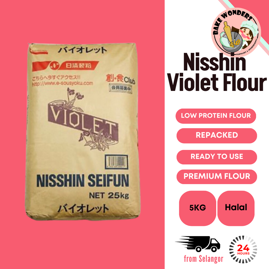 Nisshin Violet Japanese Low Protein Flour (5kg) Violet Flour / Violet ...