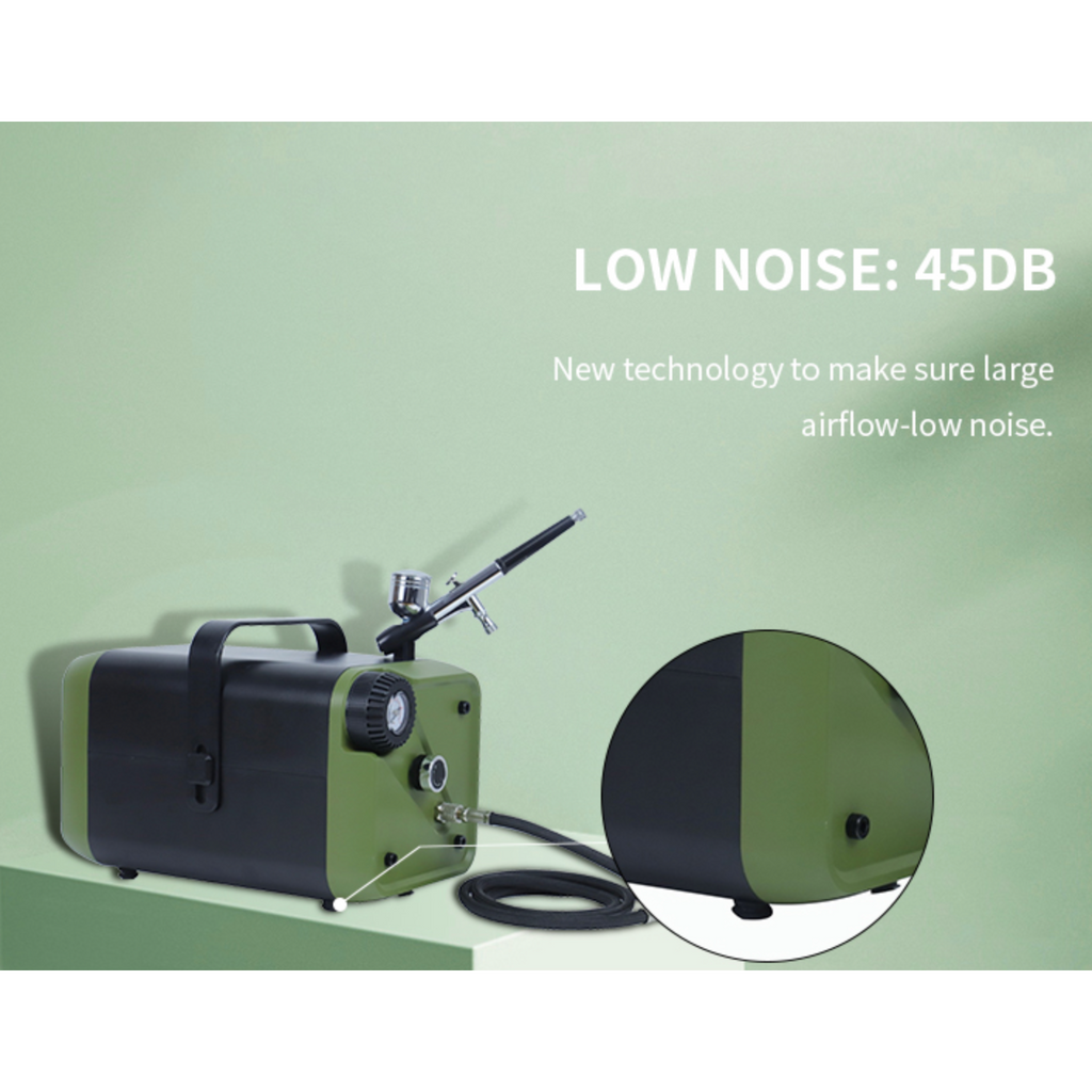 [Ready Stock] Hseng HS679 45 Low DB High Airflow Compressor Airbrush ...