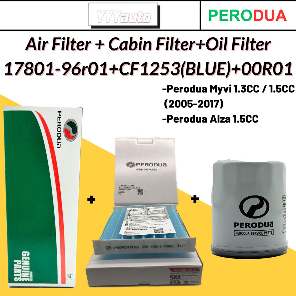 ORIGINALAir Filter Alza / Myvi + ORIGINAL Cabin Filter Perodua Myvi ...