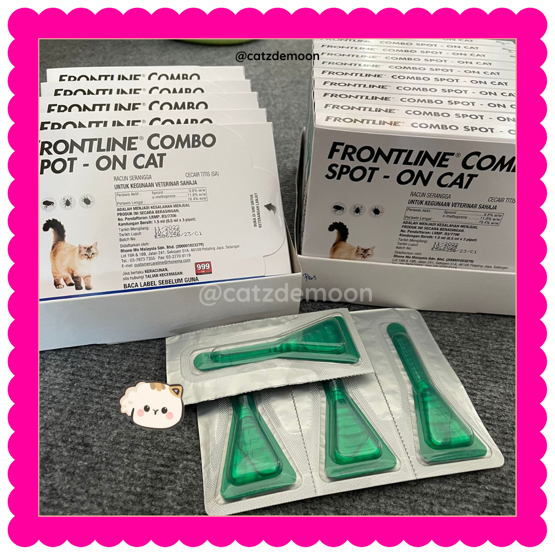 Frontline Combo Spot - On Cat 1.5ml (0.5ml x 3 pipet)-1 Box | Shopee ...
