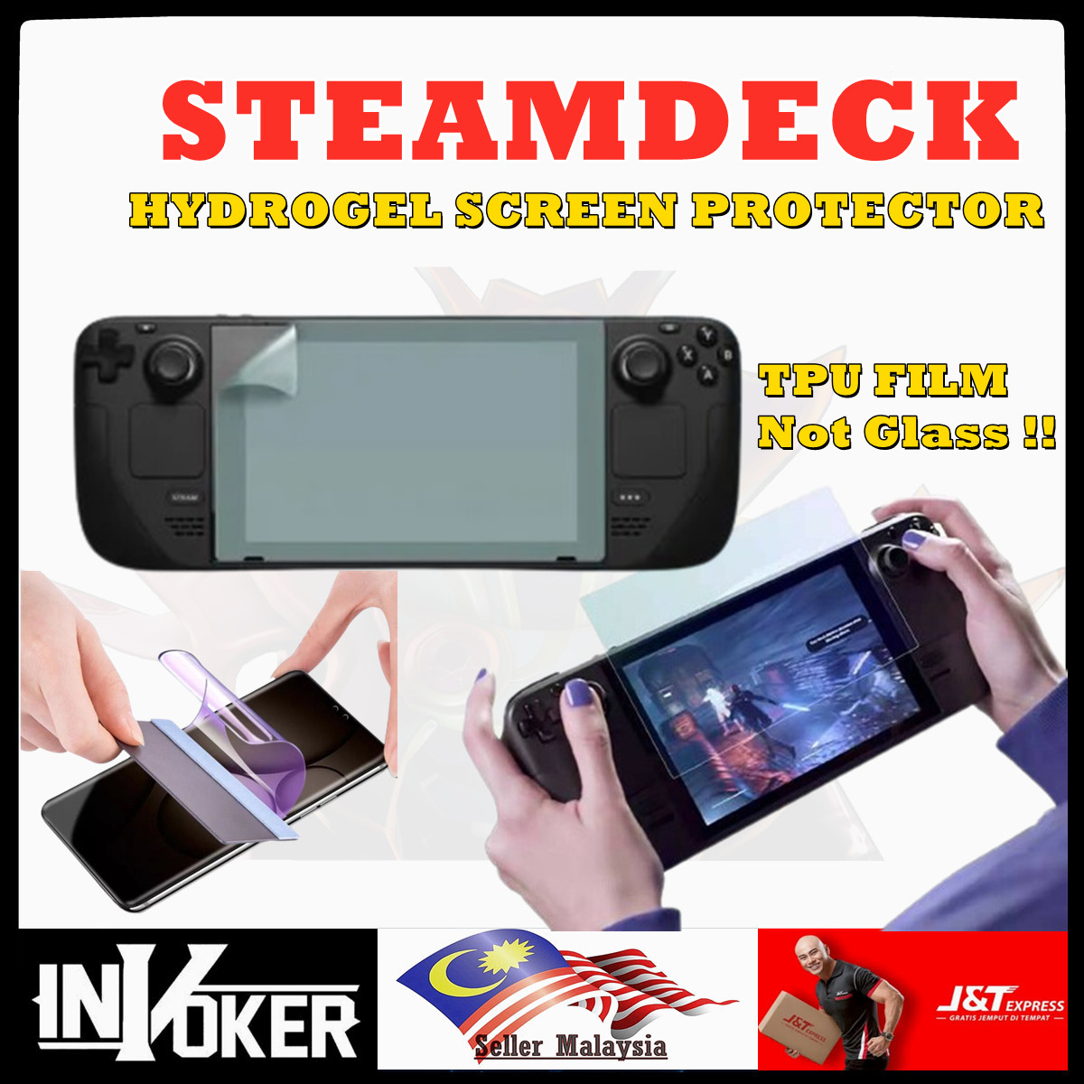 Steamdeck / Steam Deck / Hydrogel Screen Protector / TPU Soft Film / Anti Scratch / 水凝膜 / 防爆 ...