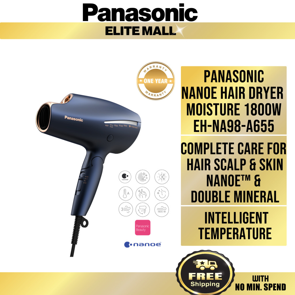 PANASONIC EH-NA98 NANOE HAIR DRYER MOISTURE EH-NA98-A655 (AQUA ...