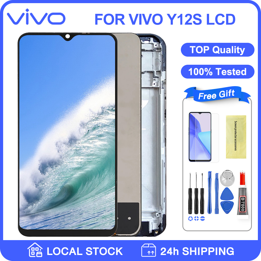 Original LCD With Frame For VIVO Y12S/Y12A/Y15A/Y15S LCD Display Touch Screen Digitizer Assembly ...