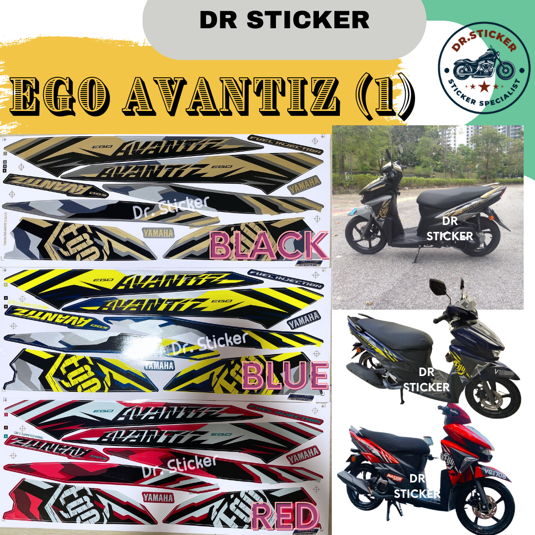 YAMAHA EGO AVANTIZ Stripe Stiker Sticker YAMAHA EGOAVANTIZ (1) AVANTIS ...