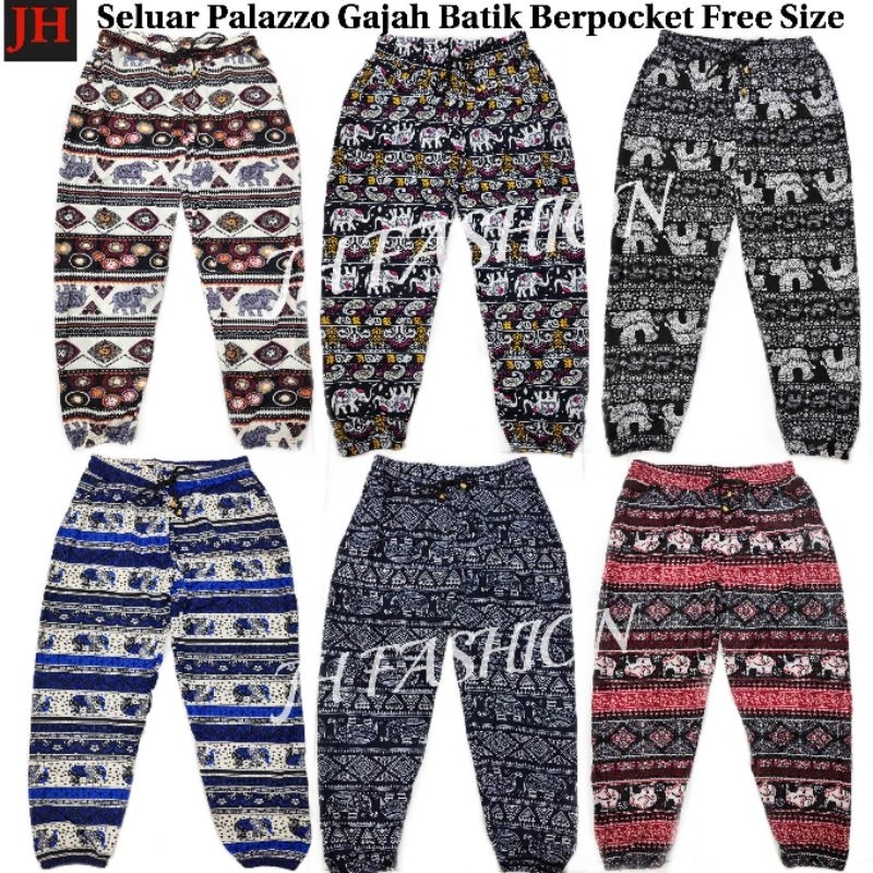 🔥Ready Stock 🔥Seluar Palazo Gajah Batik Berpocket / Long Pants Batik ...