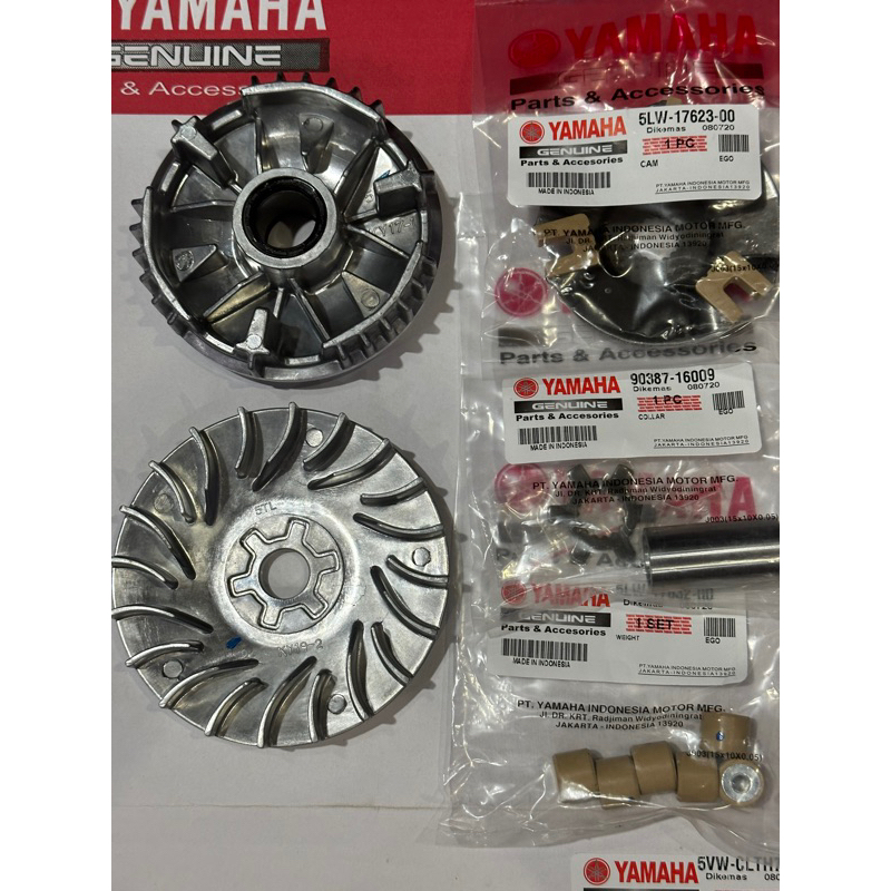 YAMAHA EGO S NOUVO S EGOS FI AVANTIZ SOLARIZ EGO LC FI NVX NMAX FRONT REAR PULLEY SET V BELT SET ...