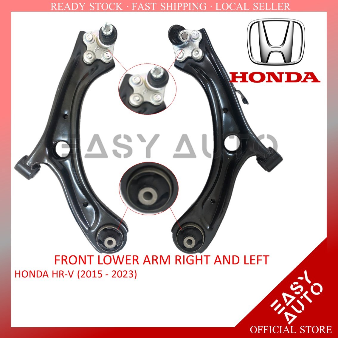 1SET 2PIECES FRONT LOWER ARM RIGHT AND LEFT-RIGHT 51350-T7J-H01 LEFT ...