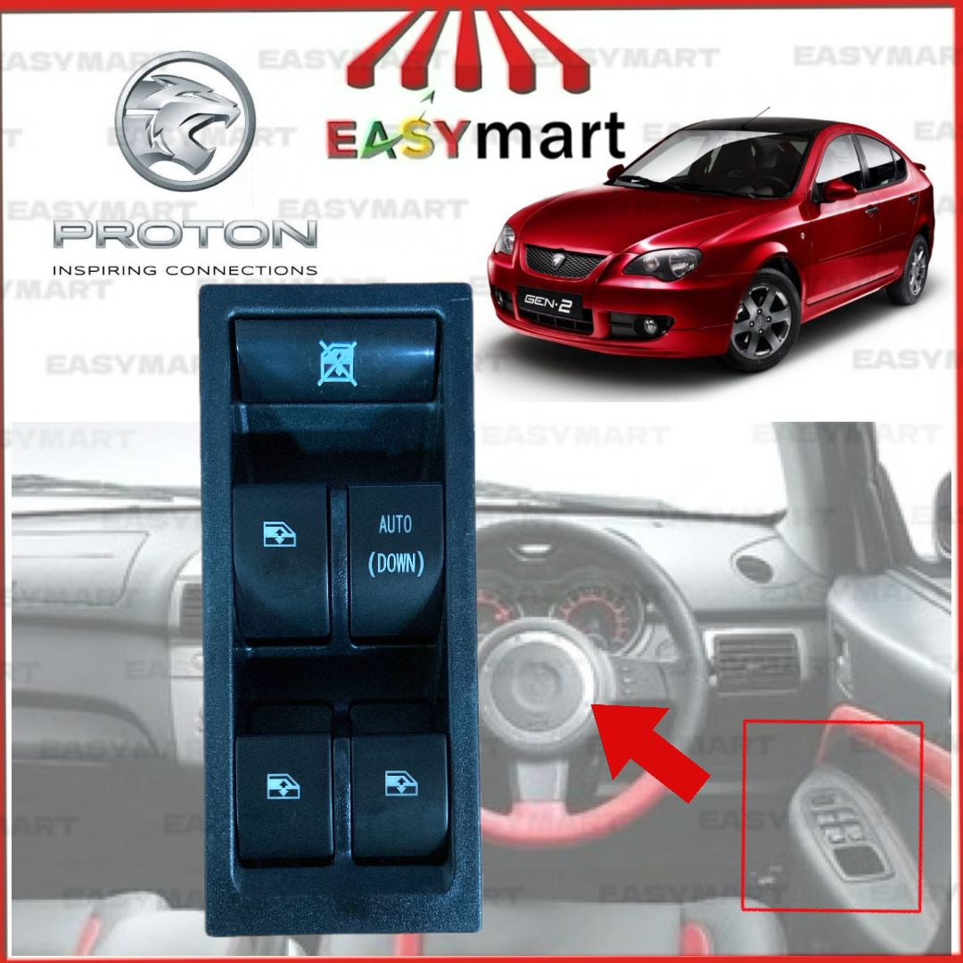 Proton Gen2 Gen 2 Power Window Main Switch Master Switch cermin pintu ...