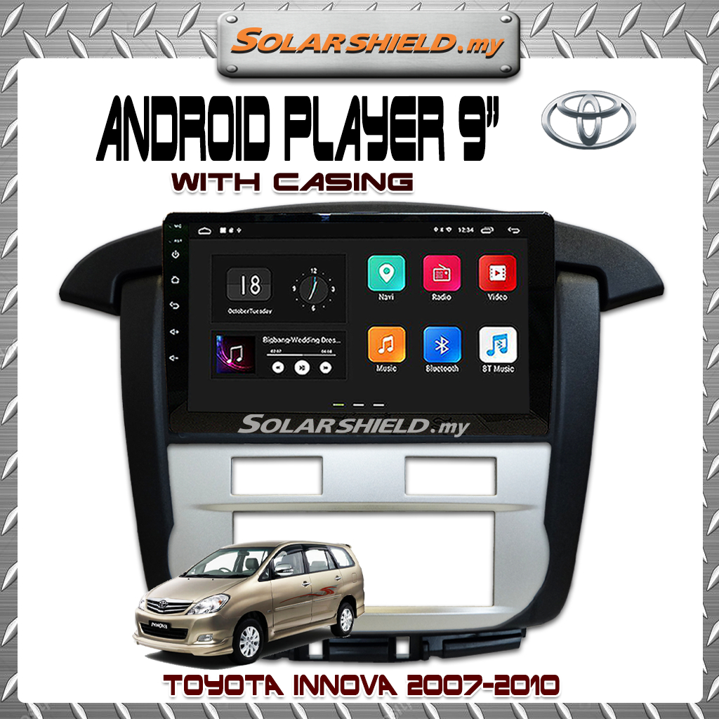 Toyota Innova 2007 A/C Auto 9'' Android Player GPS Waze + Casing With ...