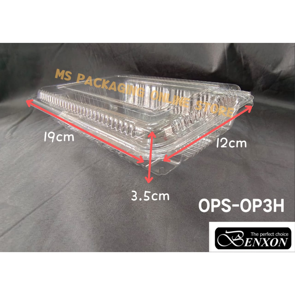 OPS - OP3H - BENXON Plastic Tray [ 100pcs± ] Bakery Disposable Plastic ...