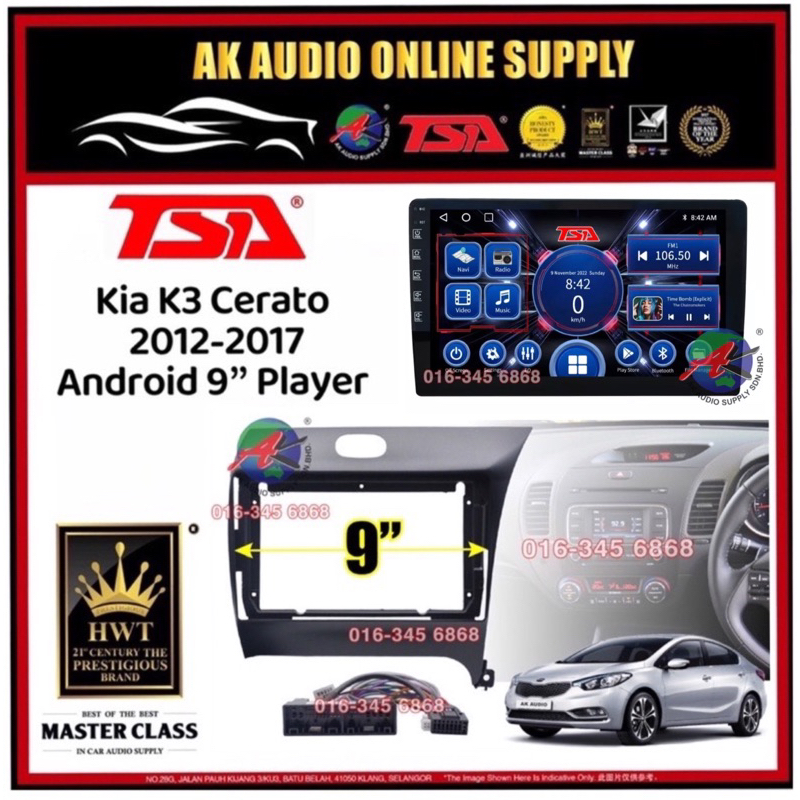 [ MTK 2+32GB ] TSA Kia K3 Cerato 2012 - 2017 Android 9'' inch Car ...