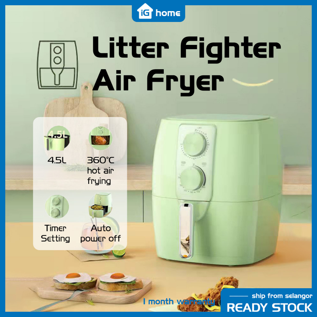 Little Fighter Air Fryer 4.5 Liter 360 Degree Hot Air Frying Timer ...