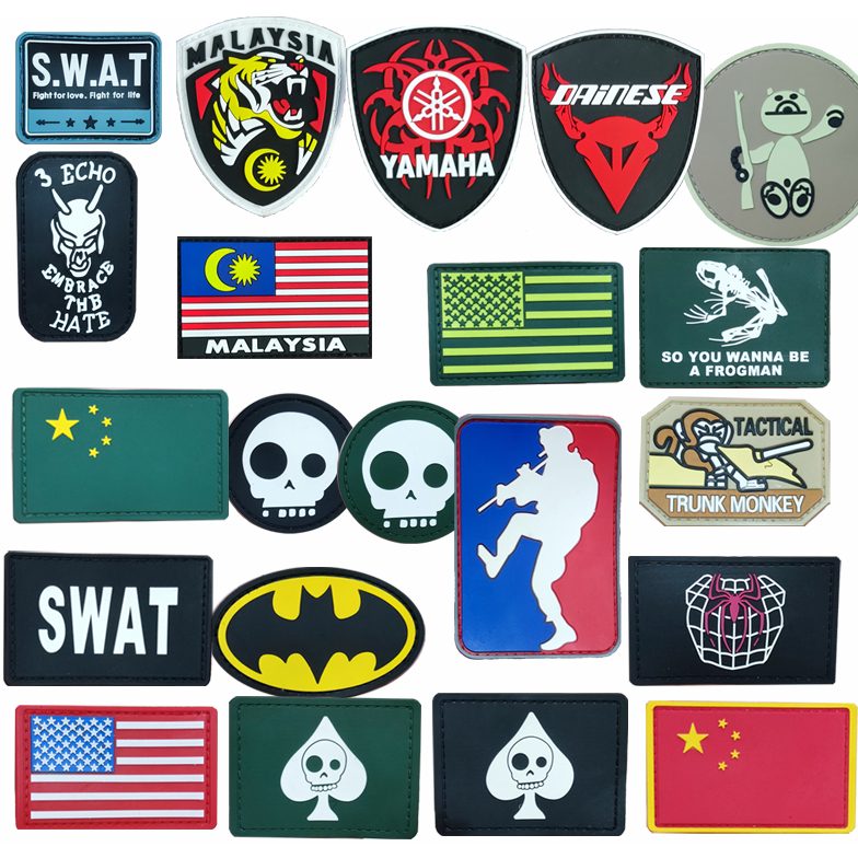 Velcro Patch 3D Logo Patch PVC Patches High Quality Rubber Velcro ...