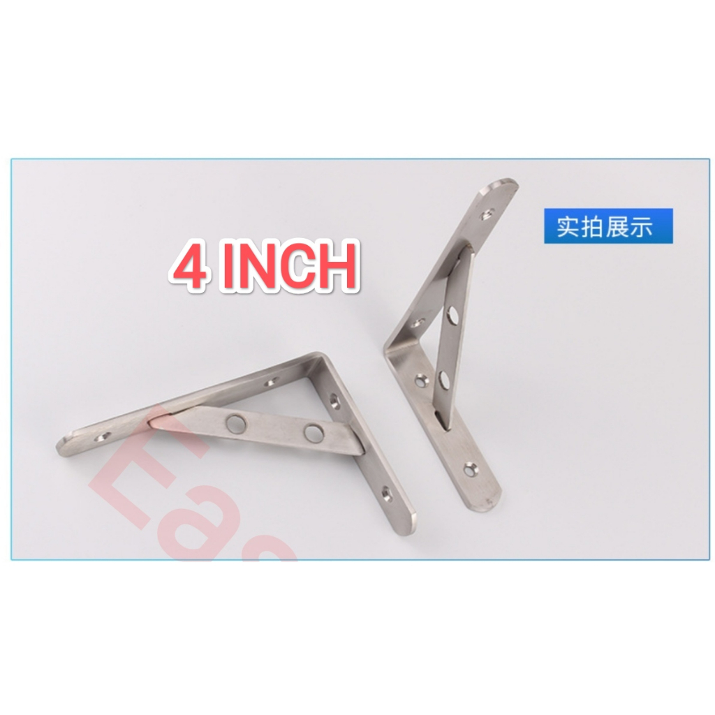 1 PCS L shape Bracket Wall Heavy Duty Stainless Steel 304 Besi Rak ...