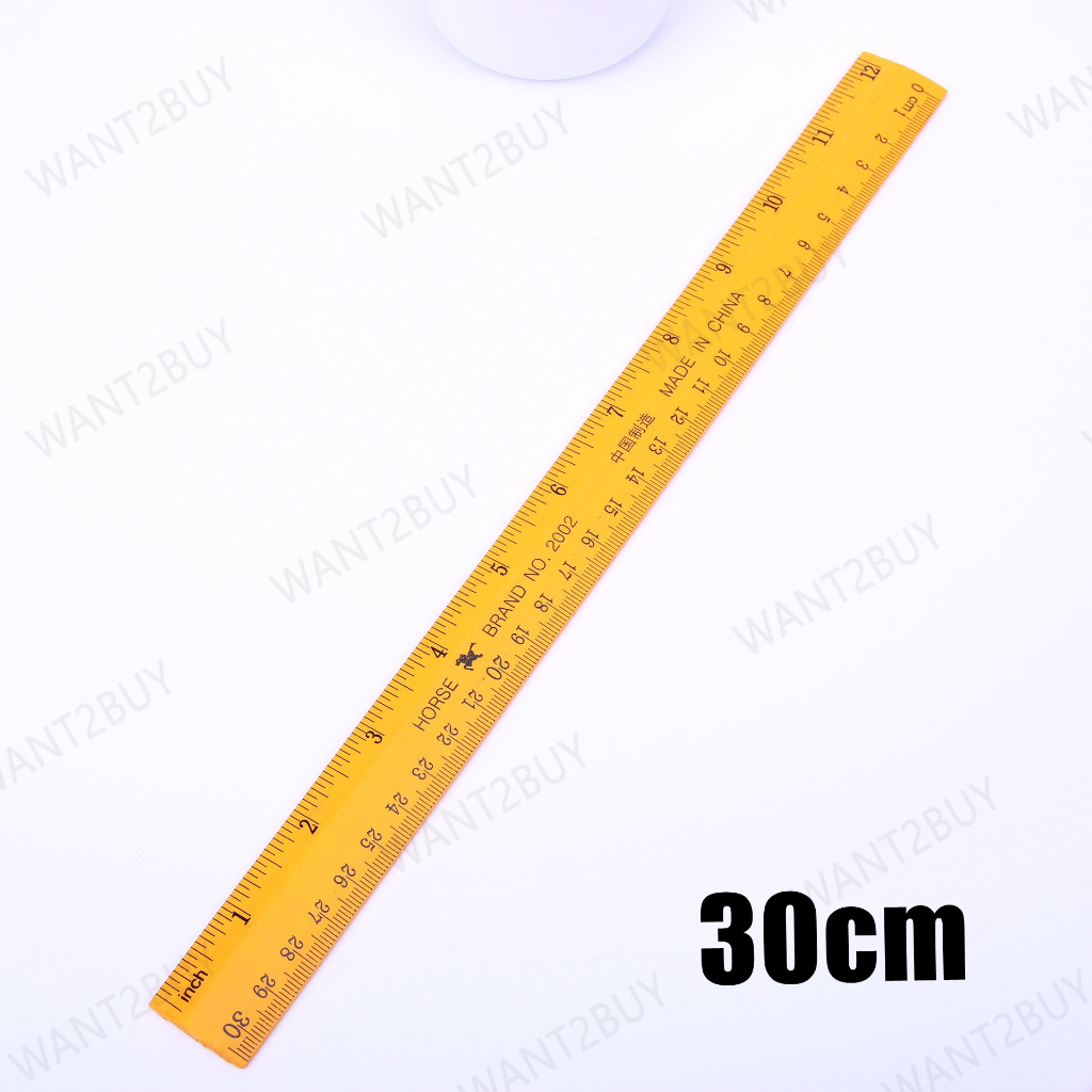 🇲🇾 🏆 15cm 20cm 30cm Yellow Horse Wooden Ruler Pembaris Murid Kayu Budget Economy Studen School ...