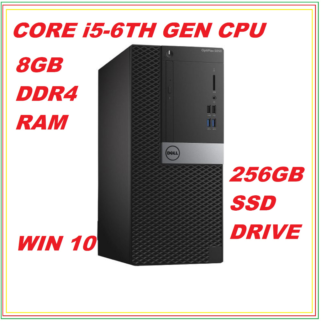 DELL OPTILEX 5050 MINI TOWER/ CORE i5-6500 TH GEN/8GB DDR4/256GB SSD ...